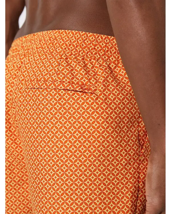 REISS Geo Print Swimsuit - Tangerine