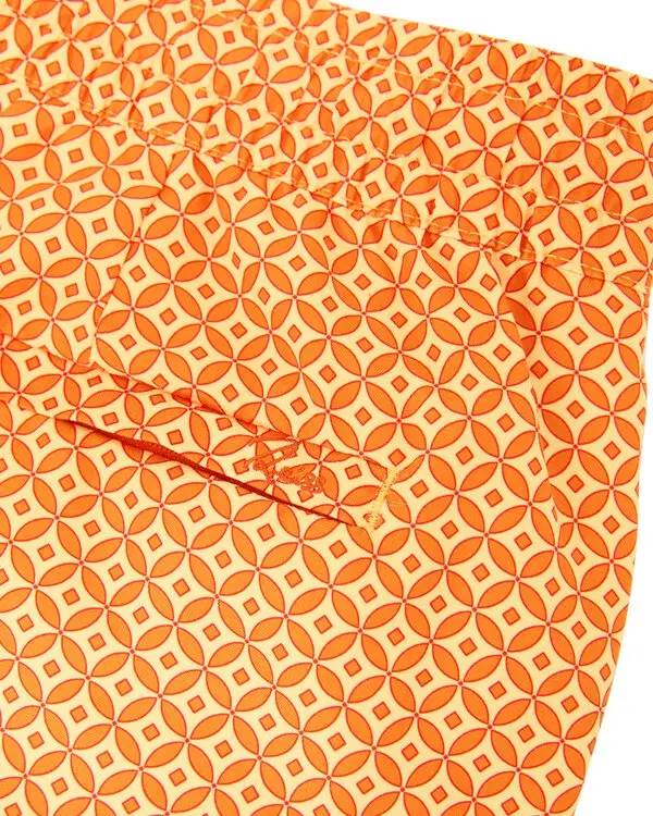 REISS Geo Print Swimsuit - Tangerine