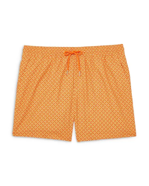 REISS Geo Print Swimsuit - Tangerine