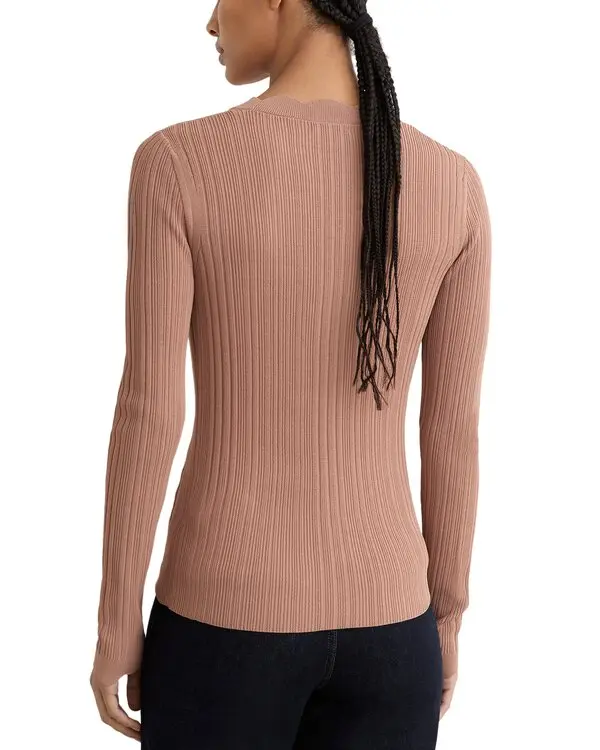 REISS Vinny Scallop Detail Cardigan