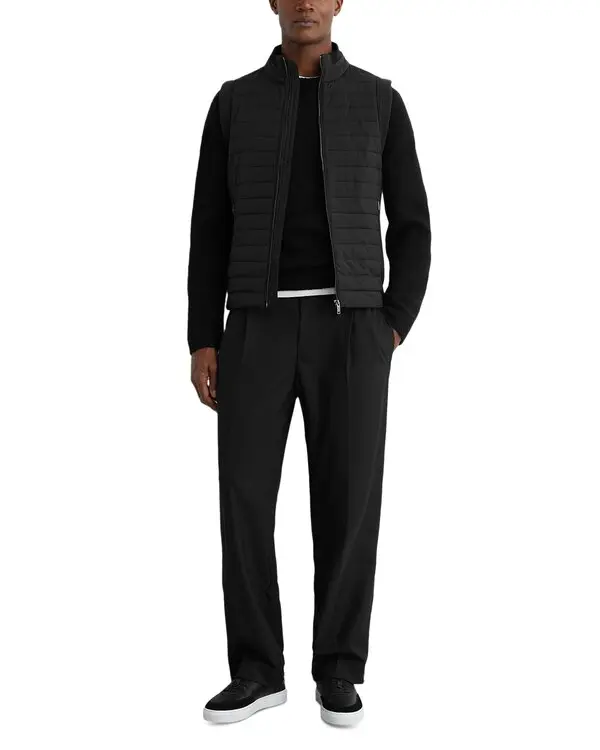 REISS Zip Through Gilet - Black