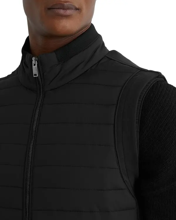 REISS Zip Through Gilet - Black