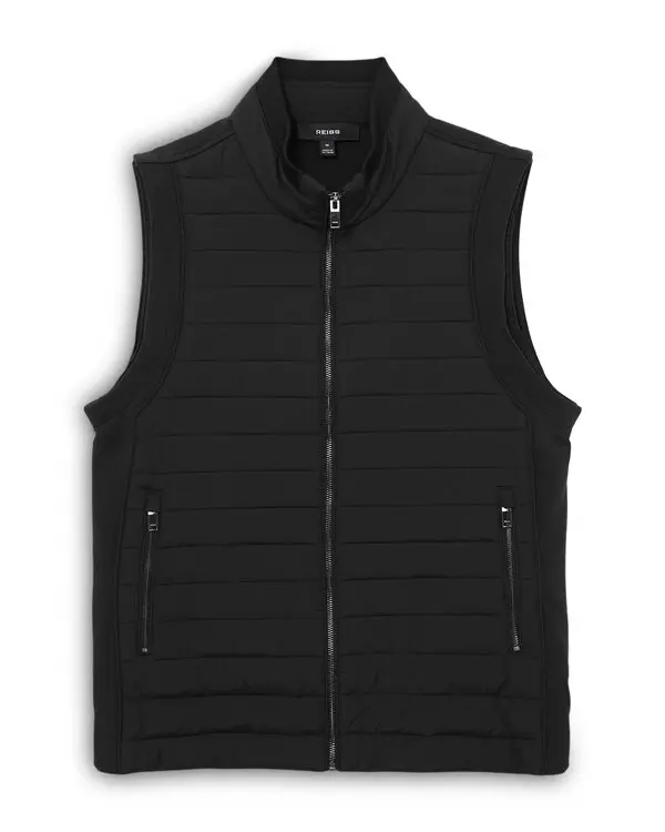 REISS Zip Through Gilet - Black