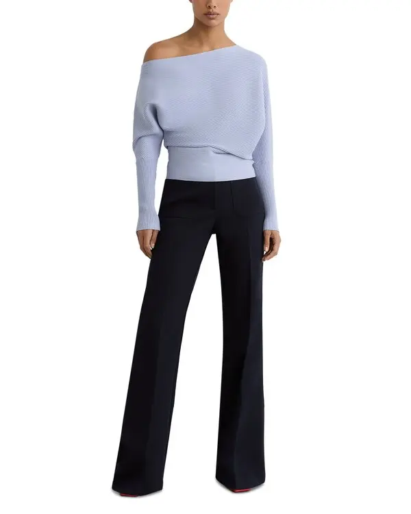 REISS Lorna Draped Sweater - Blue