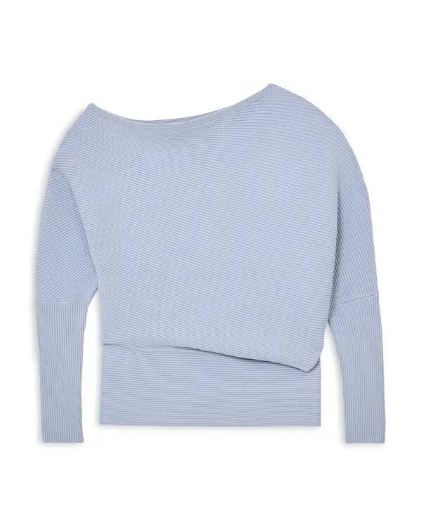 REISS Lorna Draped Sweater - Blue
