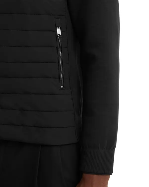REISS Hooded Quilted Zip Jacket