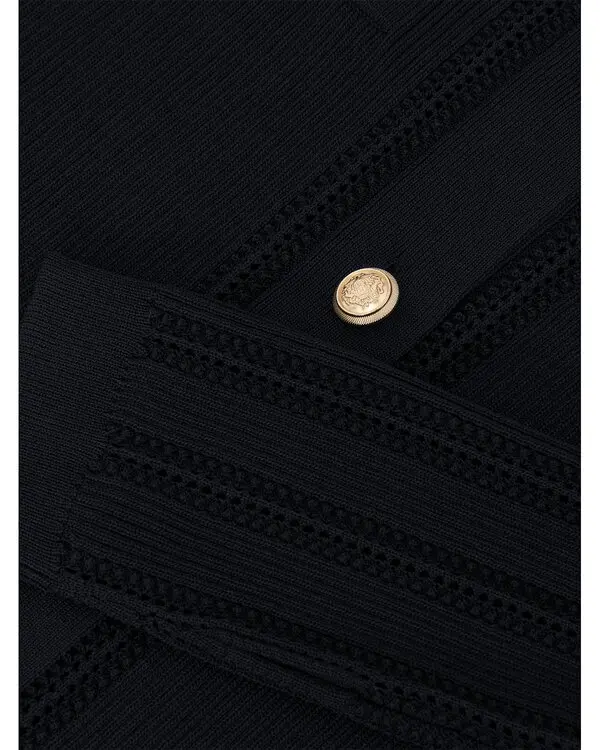 REISS Harri Stitched Top With Button Detail