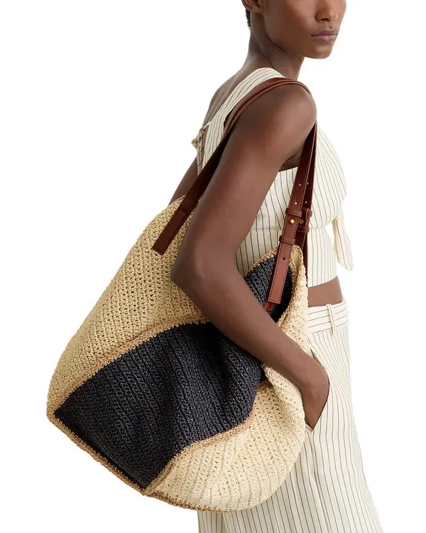 REISS Diagonal Seam Tote