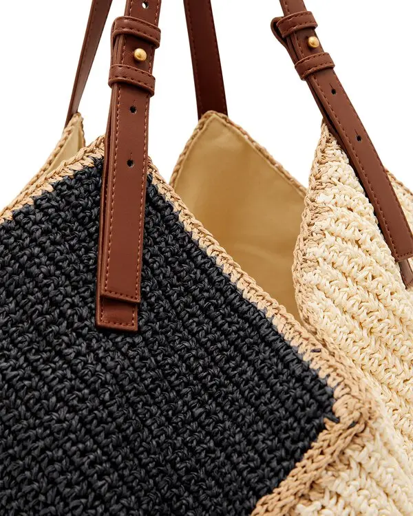 REISS Diagonal Seam Tote