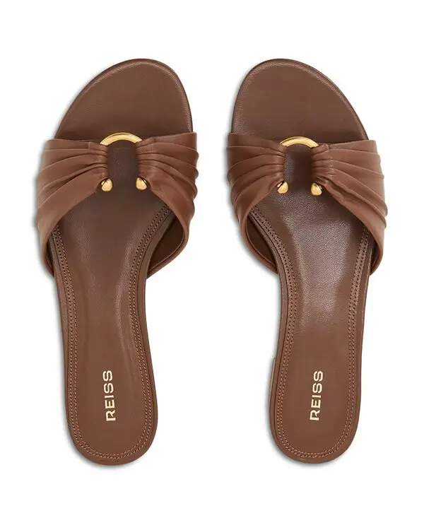 REISS Hardware Flat Sandals