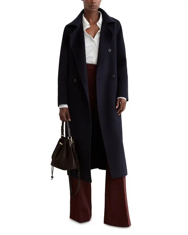 REISS Esther Suede Bucket Bag