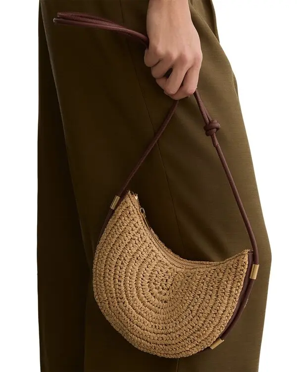 REISS Harriet Raffia Shoulder Bag