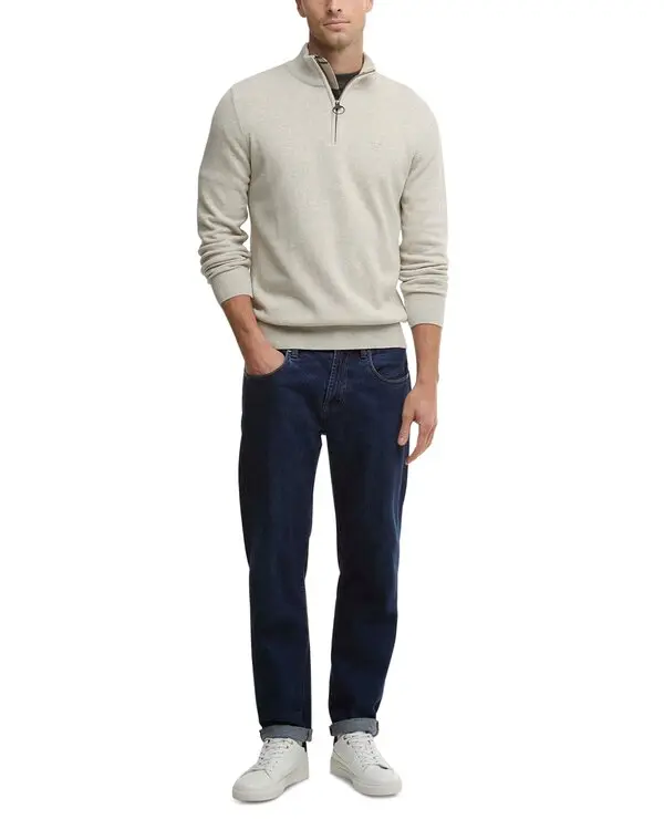 Barbour Half Zip Cotton Sweater - Neutral