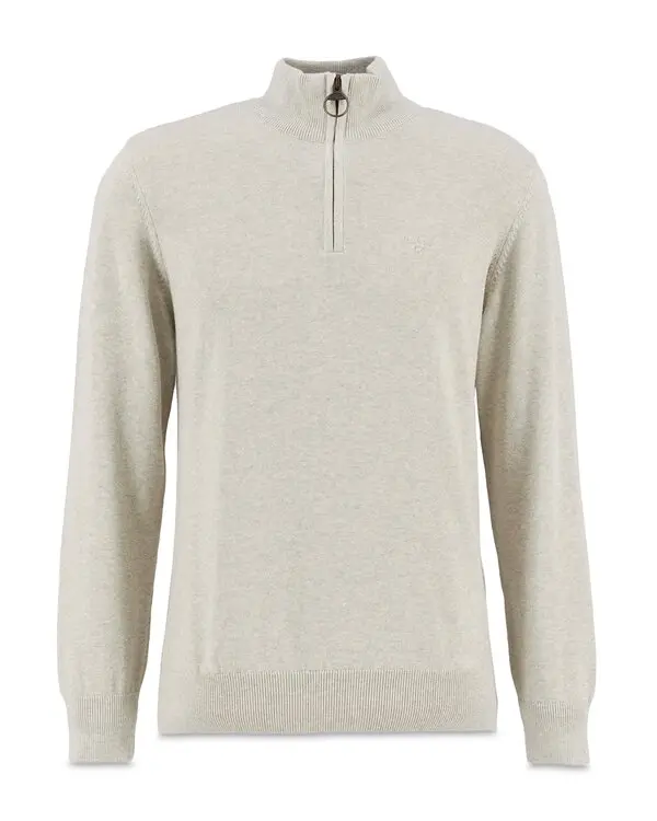 Barbour Half Zip Cotton Sweater - Neutral