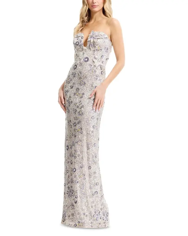 Dress The Population Teresa Embellished Bustier Sheath Gown