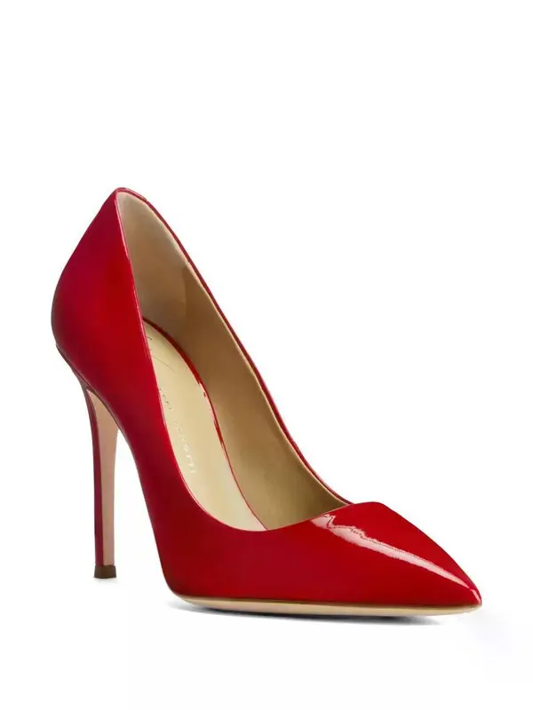 GIUSEPPE ZANOTTI Heeled Patent Leather Pumps - Red