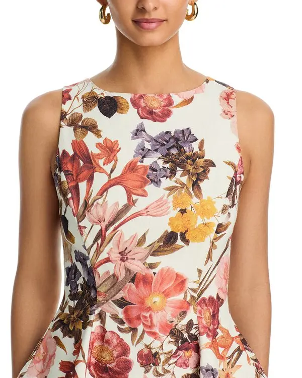 Aqua Floral Sleeveless Top