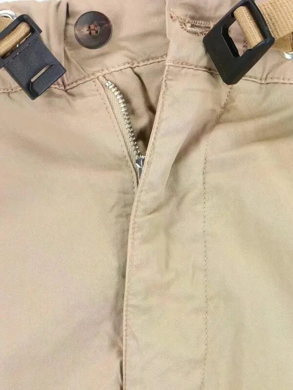 WHITE SAND Pleated Belted Trousers