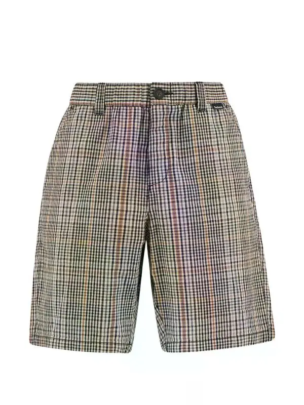 Barbour Fife Checked Shorts - Neutrals