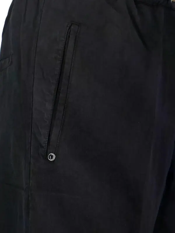 WHITE SAND Belted Trousers - Black
