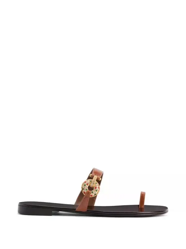 GIUSEPPE ZANOTTI Jaylen Flat Sandals - Brown