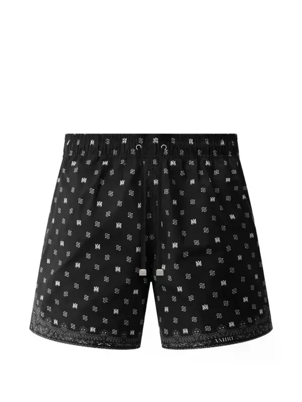 Amiri Patterned Swim Shorts - Black