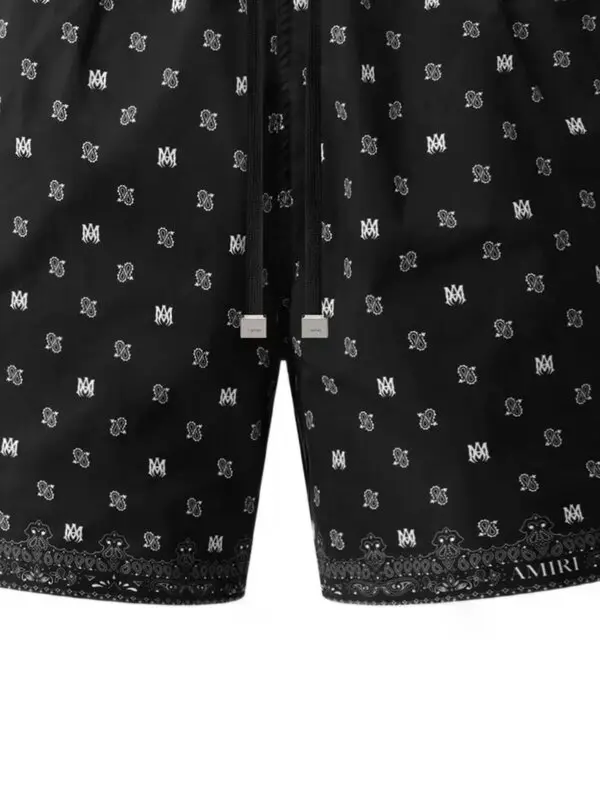 Amiri Patterned Swim Shorts - Black