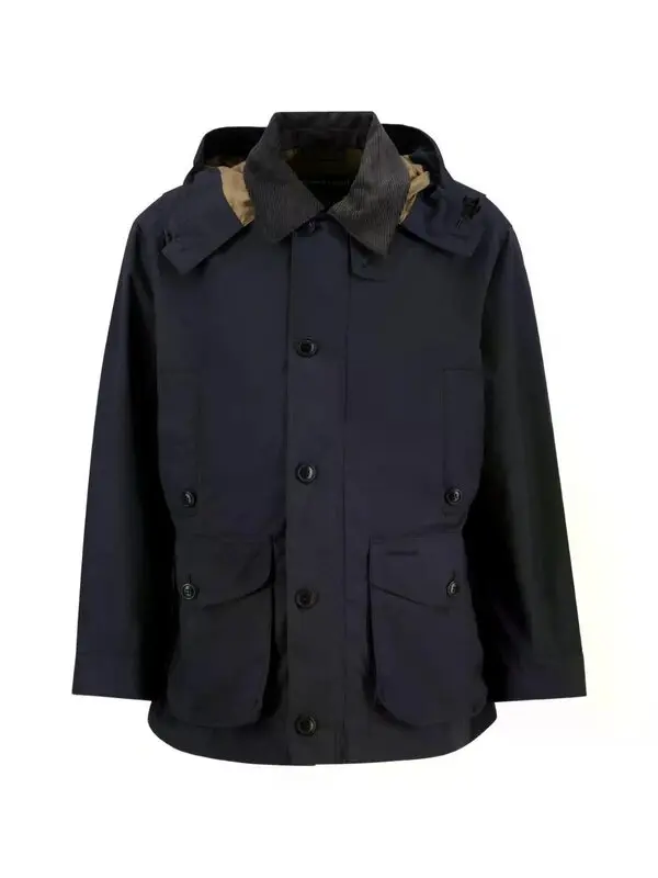 Barbour Ventile Hooded Corduroy-collar Jacket - Blue