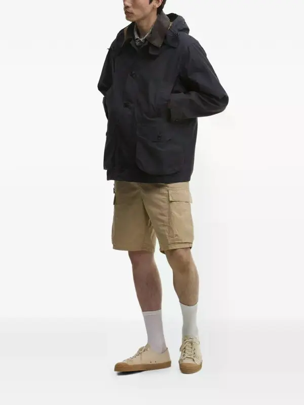 Barbour Ventile Hooded Corduroy-collar Jacket - Blue
