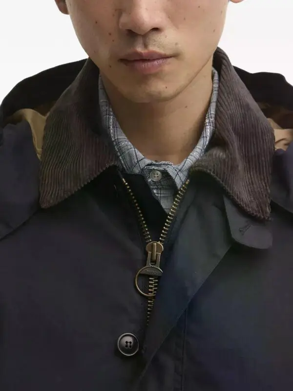 Barbour Ventile Hooded Corduroy-collar Jacket - Blue