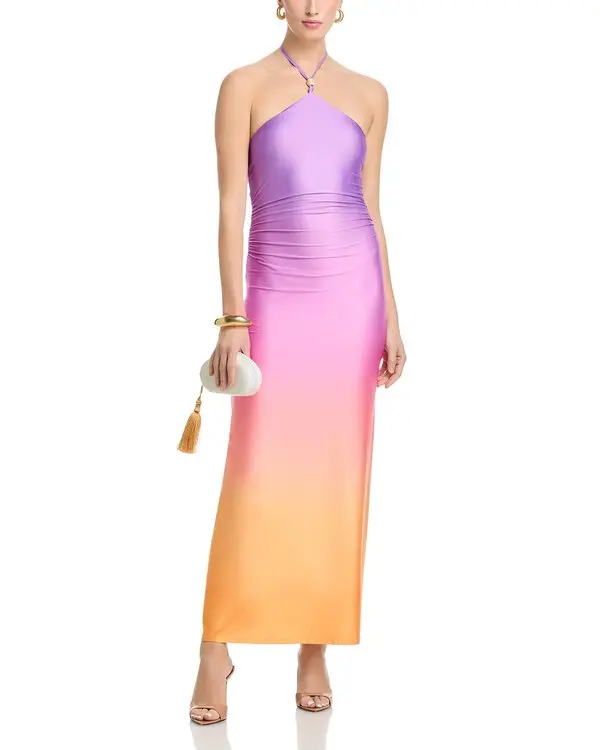 Aqua Halter Neck Dress