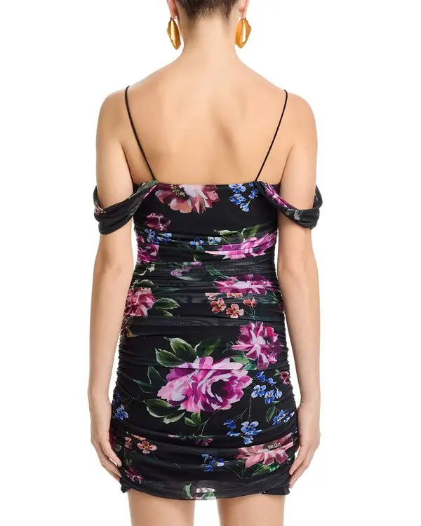 Aqua Mesh Floral Dress