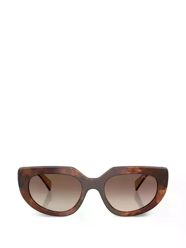 Prada Patterned Geometric Sunglasses - Brown