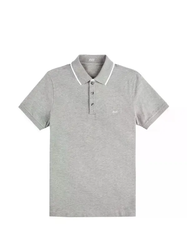 FAY Logo Polo Shirt - Grey