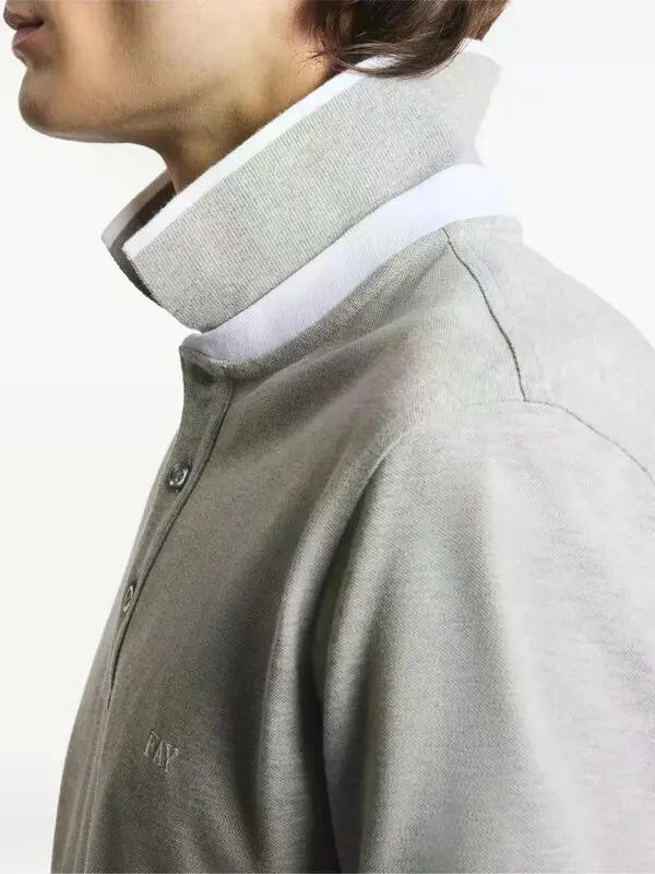 FAY Logo Polo Shirt - Grey