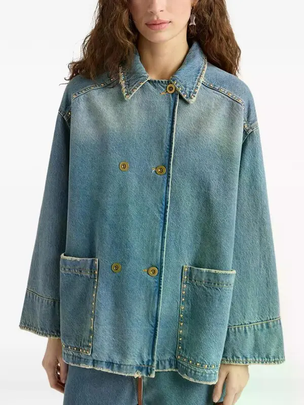 Momoni Stud-embellished Double-breasted Jacket