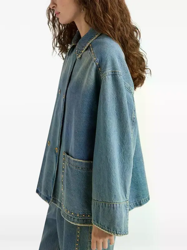 Momoni Stud-embellished Double-breasted Jacket