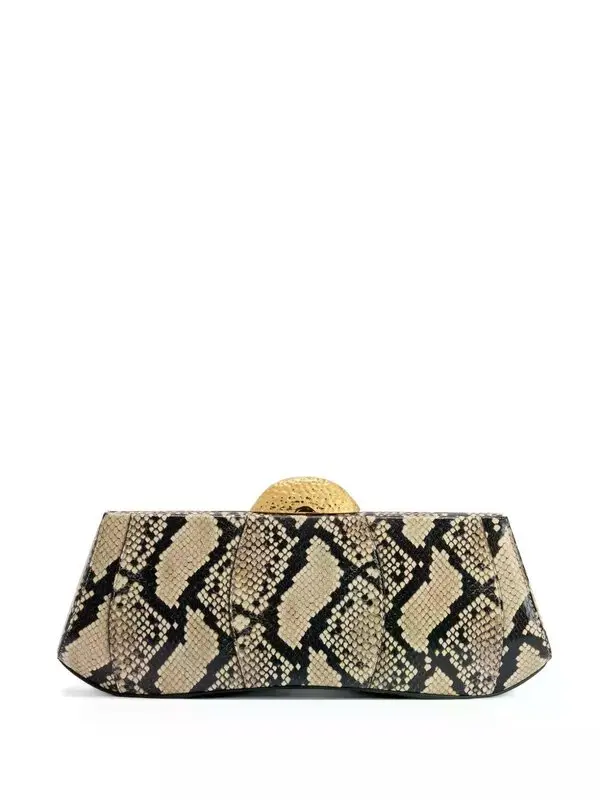 GIUSEPPE ZANOTTI Eve Closure Chain Clutch - Neutrals