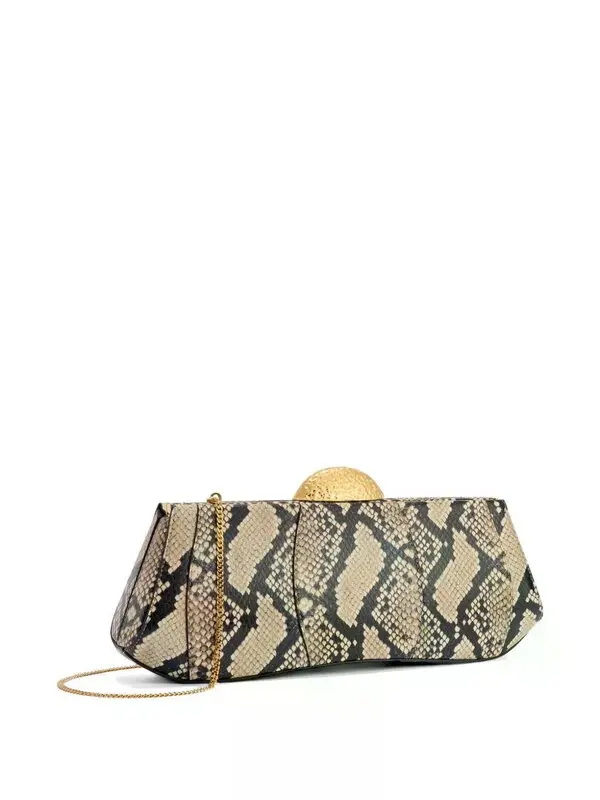 GIUSEPPE ZANOTTI Eve Closure Chain Clutch - Neutrals