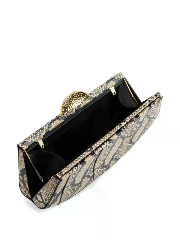 GIUSEPPE ZANOTTI Eve Closure Chain Clutch - Neutrals