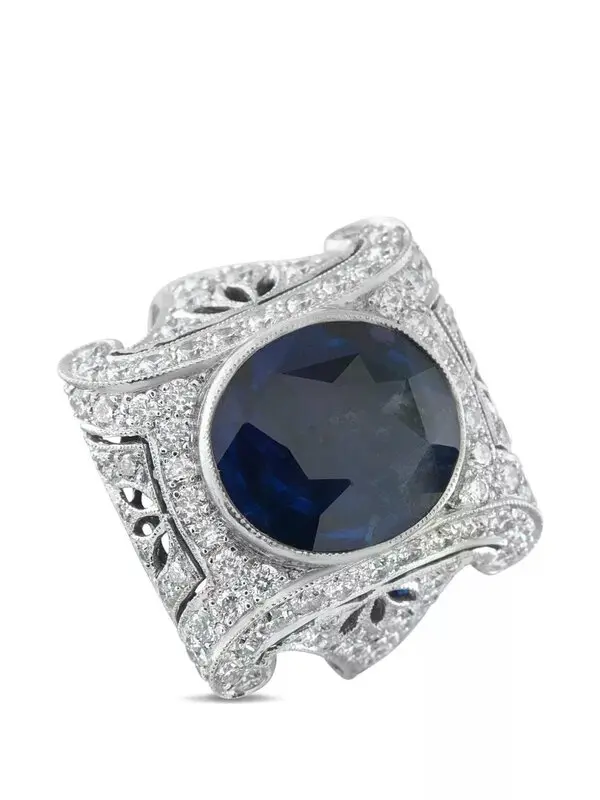 LB EXCLUSIVE Diamond And Sapphire Ring - Silver