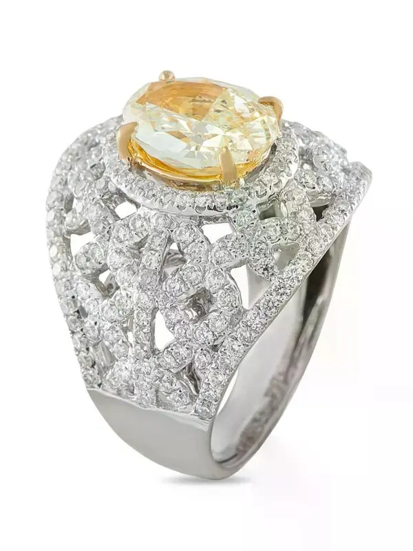 LB EXCLUSIVE 18k White Gold Diamond Ring - Silver