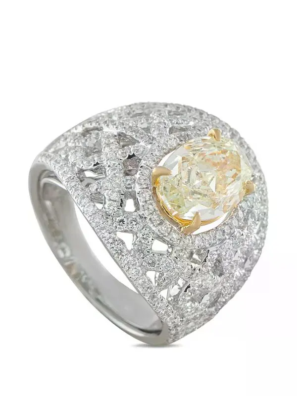 LB EXCLUSIVE 18k White Gold Diamond Ring