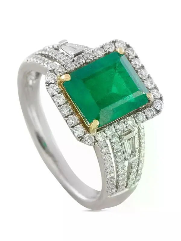 LB EXCLUSIVE Diamond And Emerald Ring