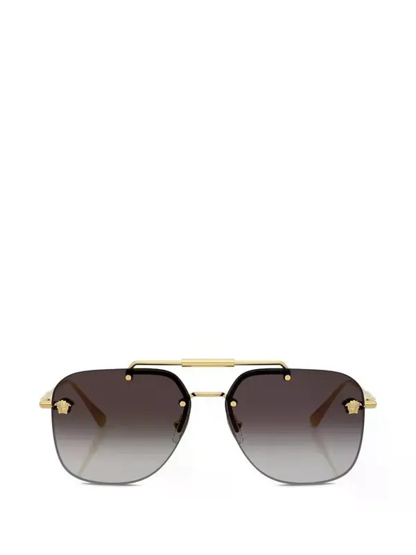 Versace Geometric-frame Sunglasses - Gold