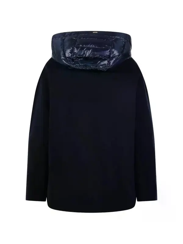 Herno Quilted Coat With Hood - Blue