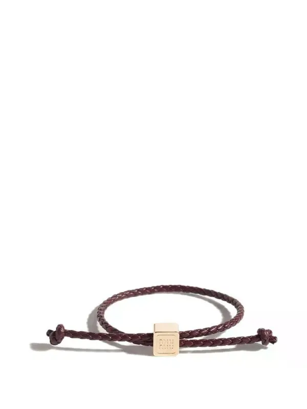 Miu Miu Leather Bracelet - Gold