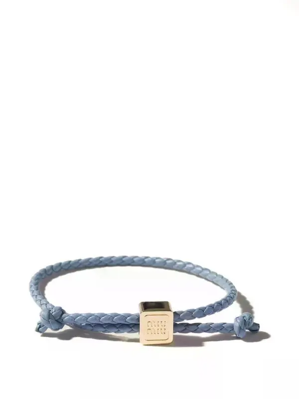 Miu Miu Leather Bracelet - Blue