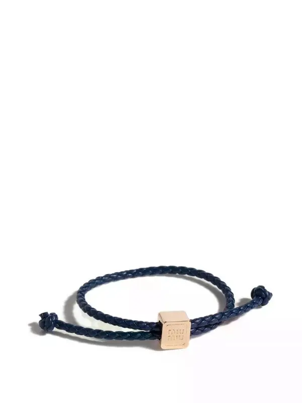 Miu Miu Leather Bracelet - Gold