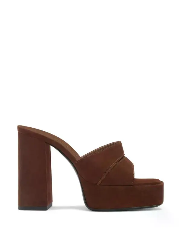 GIUSEPPE ZANOTTI Cut-out Platform Sandals - Brown